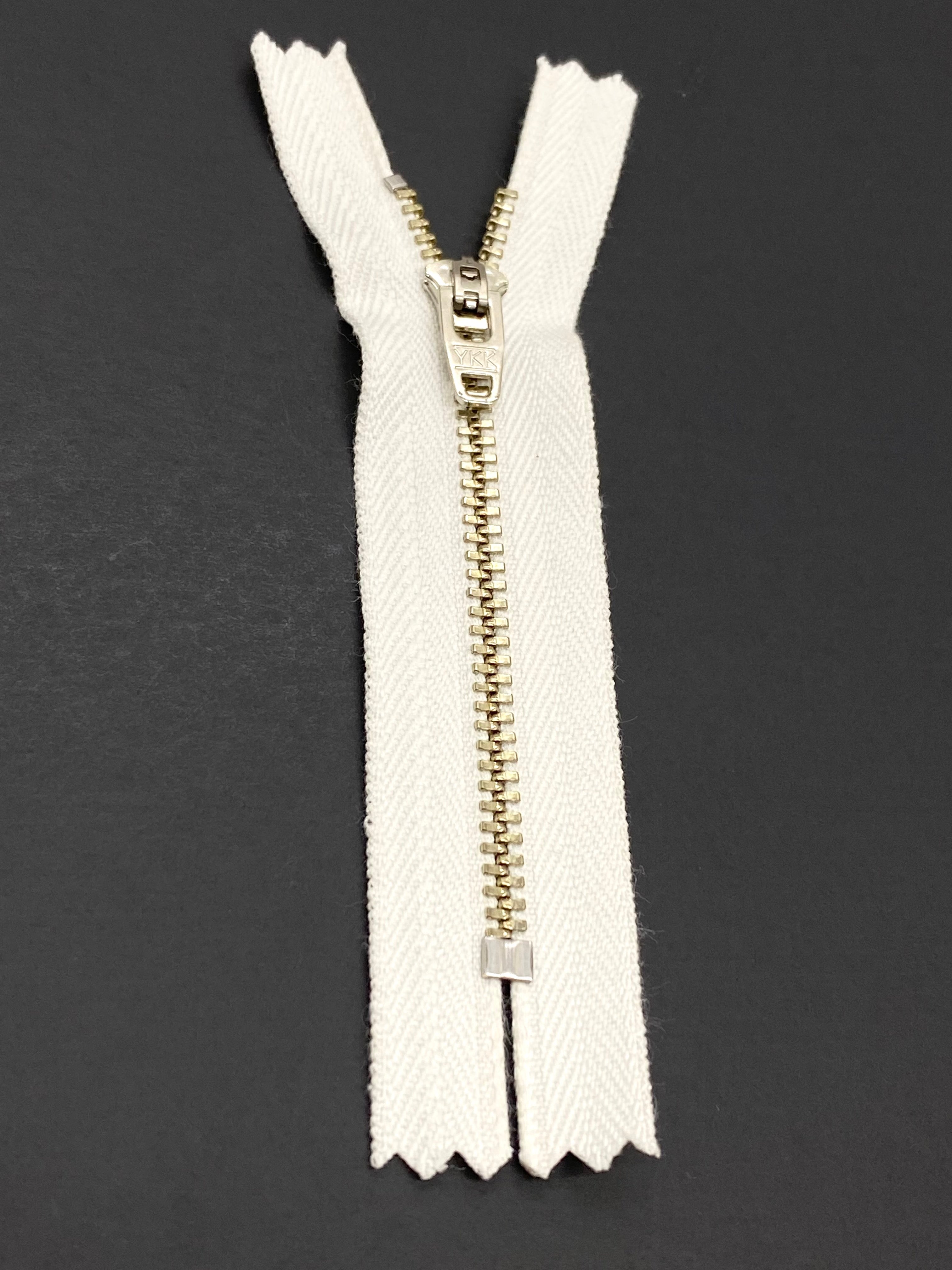 YKK® #4 Nickel c/e Org/501 (Organic white dye able) – S&J USA, Inc.